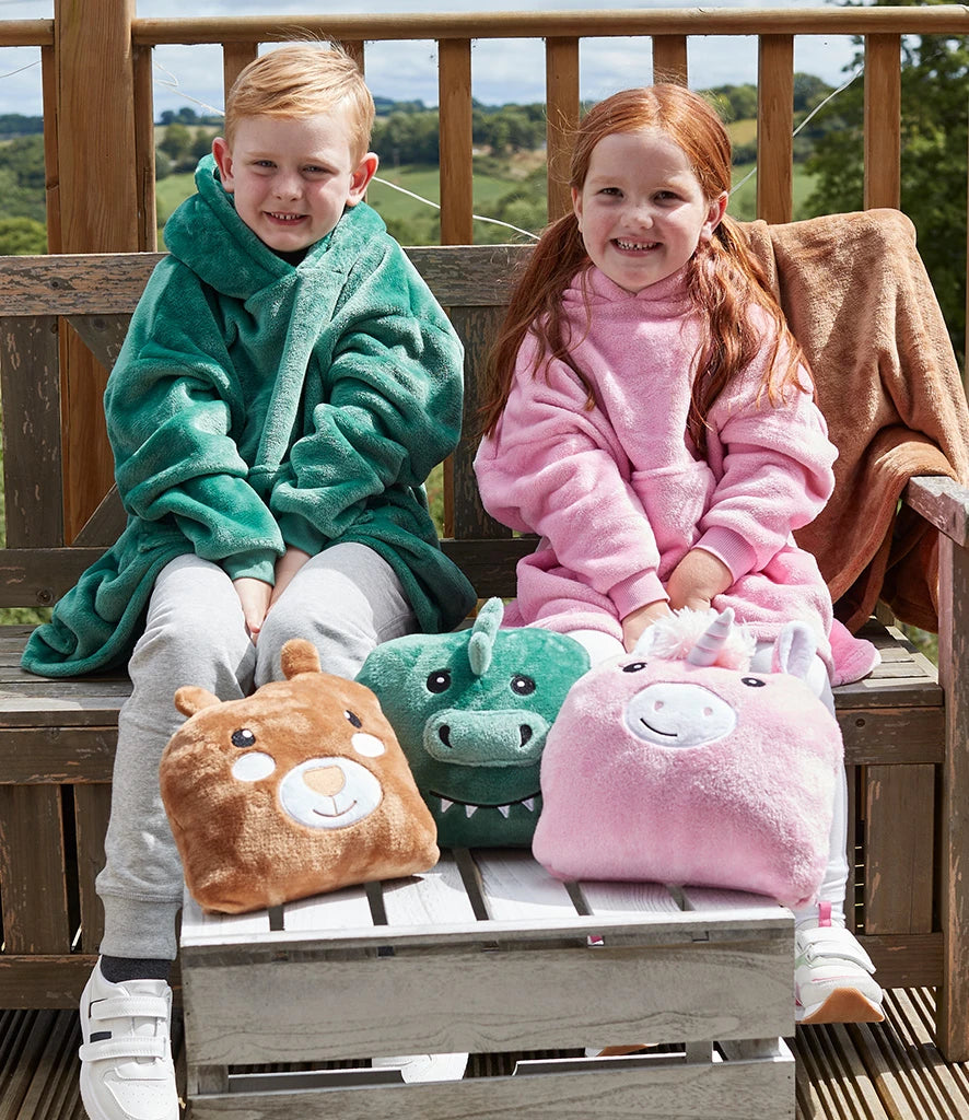 Brand Lab Kids Character Cushion Hooded Blanket BH103 – Fire Label