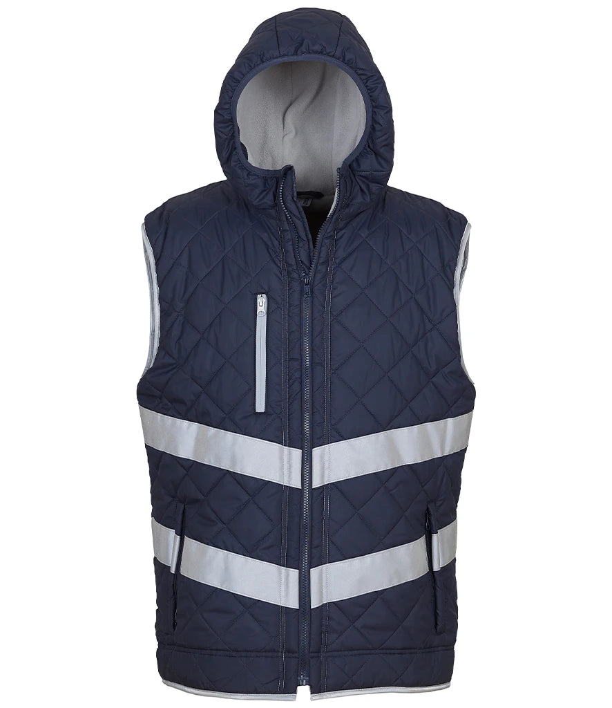 Yoko Hi-Vis Kensington Hooded Gilet – Fire Label
