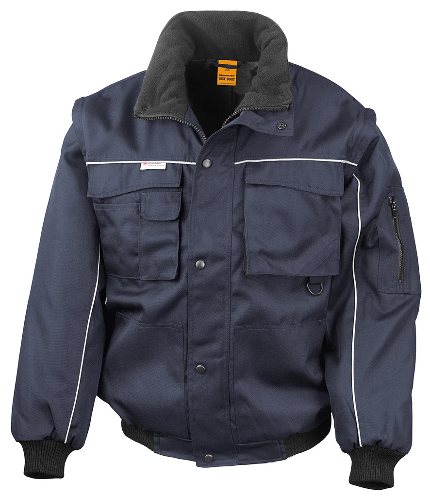 Result Work-Guard Zip Sleeve Heavy Duty Jacket – Fire Label