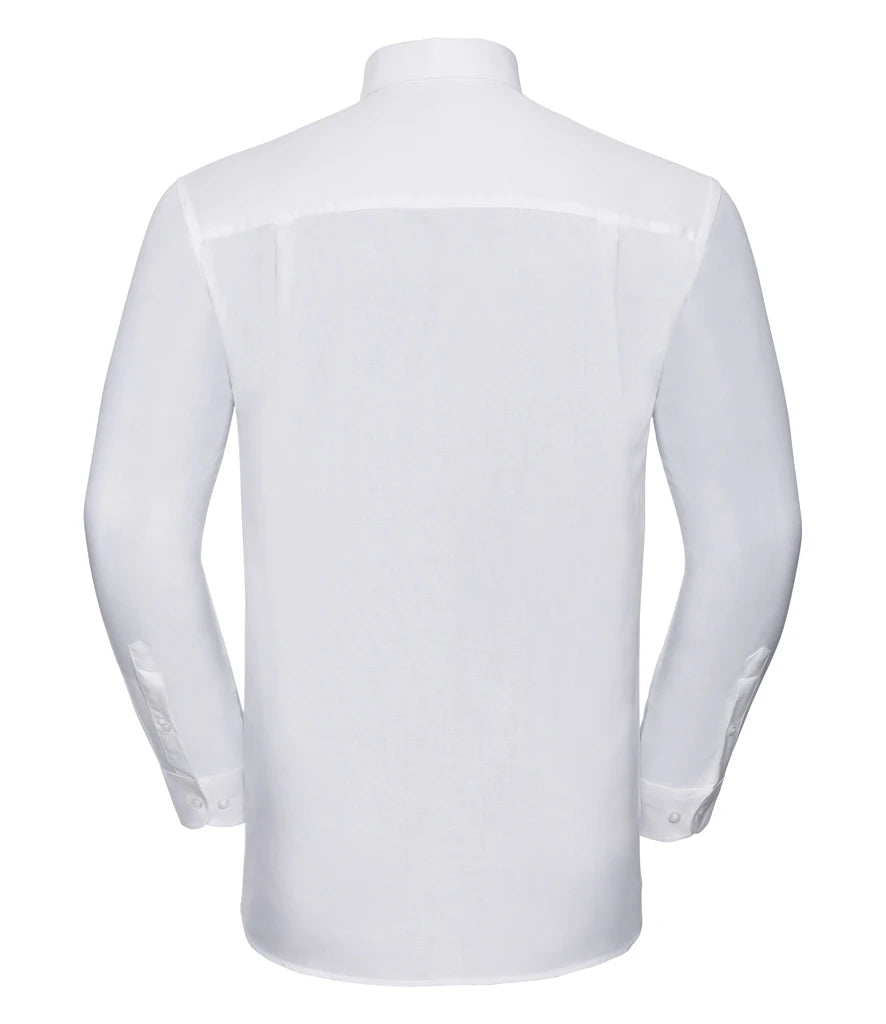 Russell Athletic Collection Long Sleeve Easy Care Oxford Shirt – Fire Label