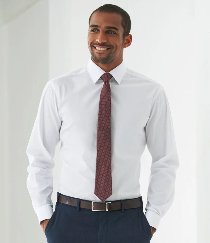 Brook Taverner Alba Long Sleeve Slim Fit Poplin Shirt BK154 – Fire Label
